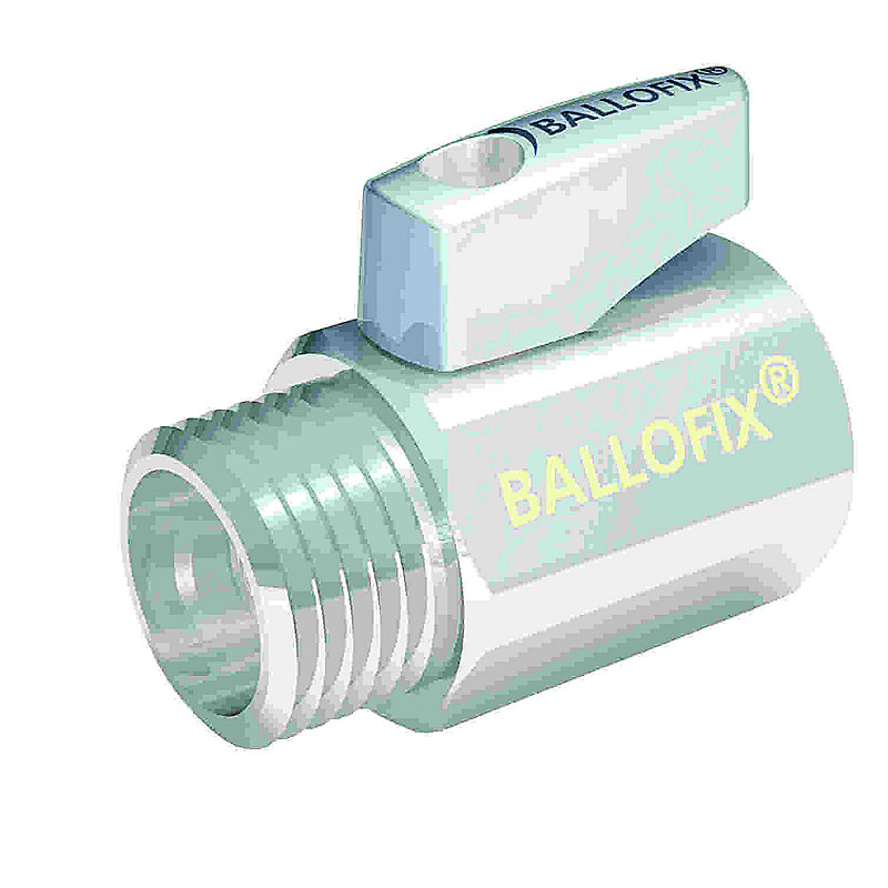 Kuglehane Muffe/Nippel forkromet 1/2″ med forkromet håndtag