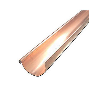 Tagrende 0,7-333mm, halvrund, á 3 meter - Kobber Nr.12