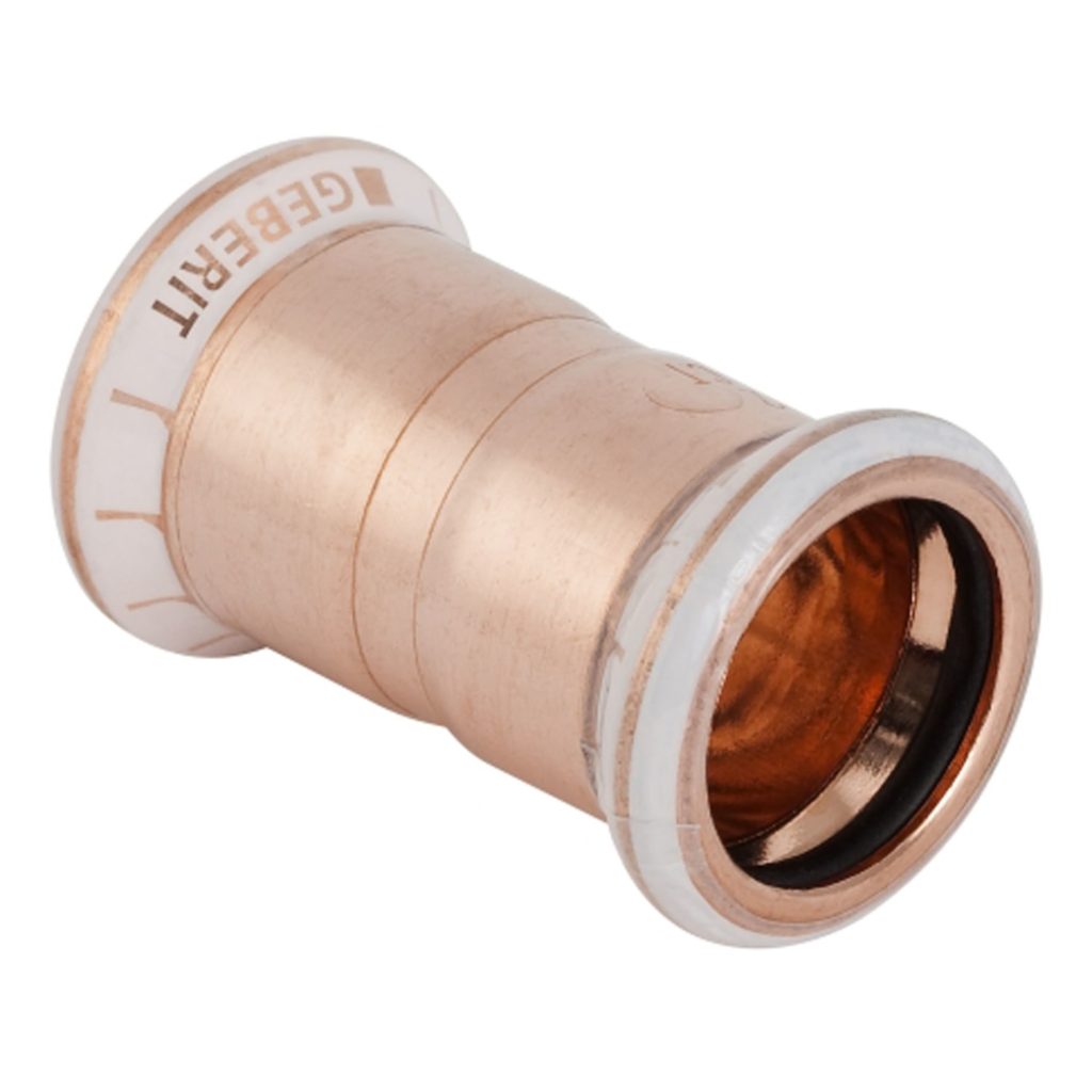 Dobbeltmuffe kobber 15 mm Muffe/muffe MA-Press