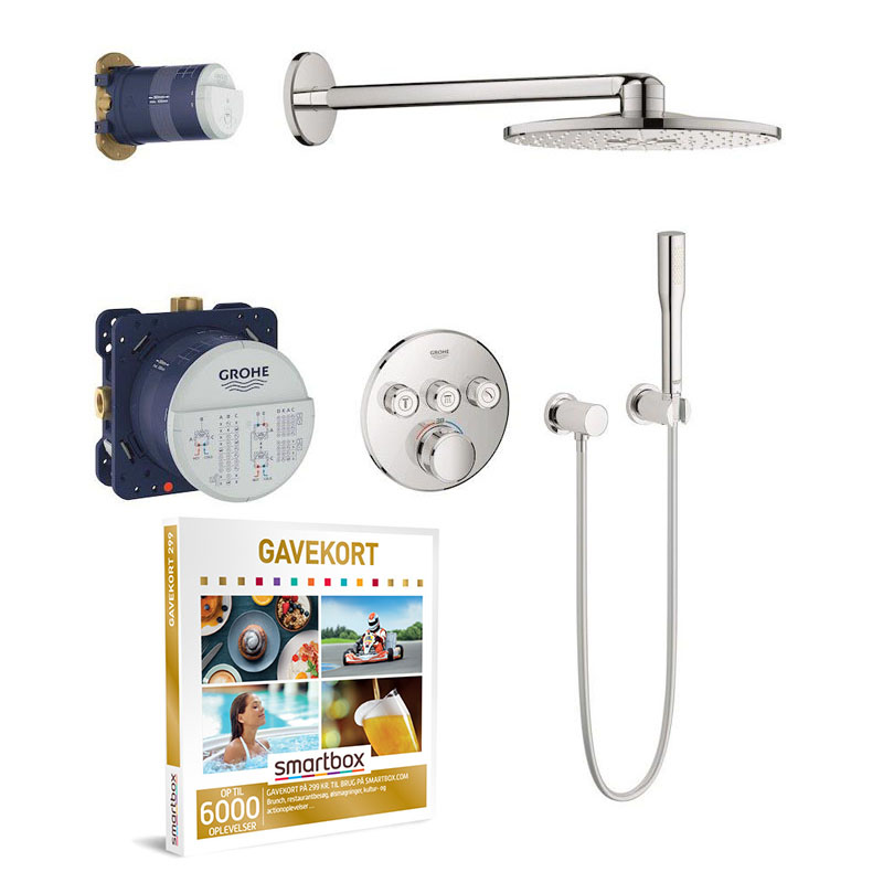Grohe Grohtherm SmartControl 310 brusesæt til indbygning til loft i krom