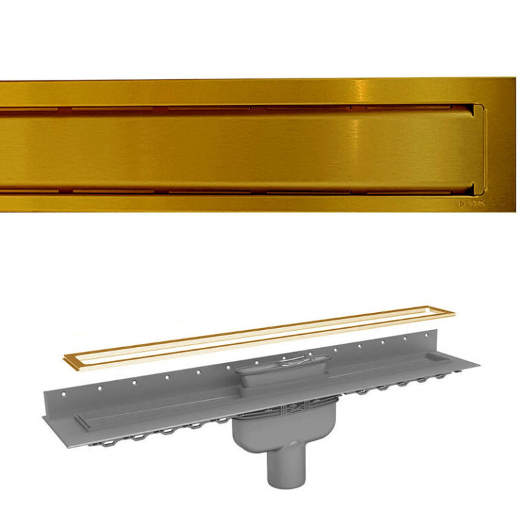 Purus Line Komplet Pakke 900 mm med rist i messing, Lodret Ø75 mm